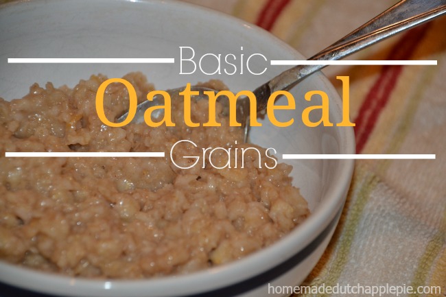 Basic Grains: Oatmeal